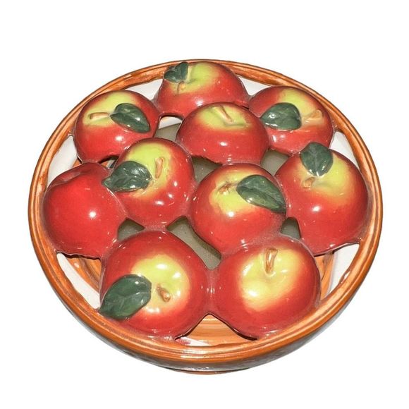 Accents | Vintageunburned Ceramicapple Decorcandle | Poshmark